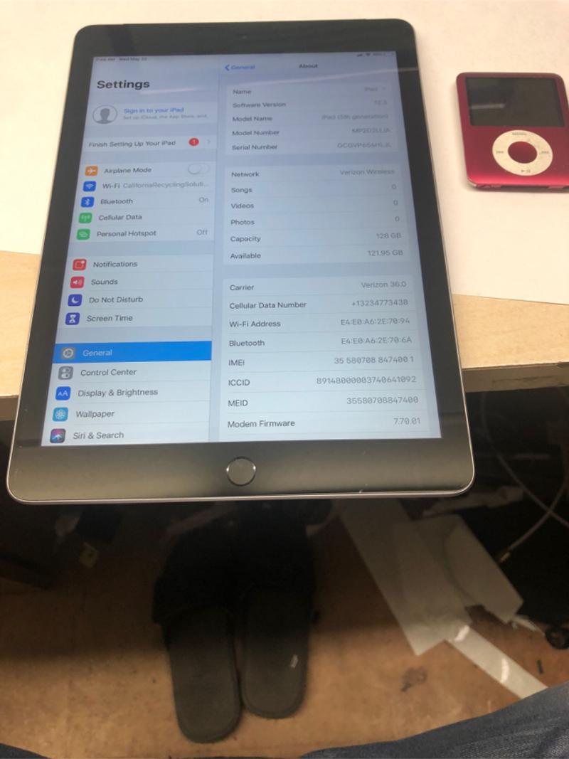 Apple iPad 5Th A1823 128GB Gray WiFi 4G CDMA GSM Unlocked for sale in Long Beach, CA - 5miles ...