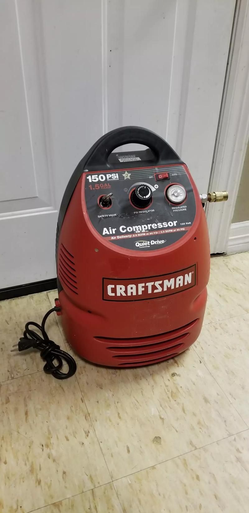 Craftsman 1.5 gal air compressor 150 psi for sale in Houston, TX ...