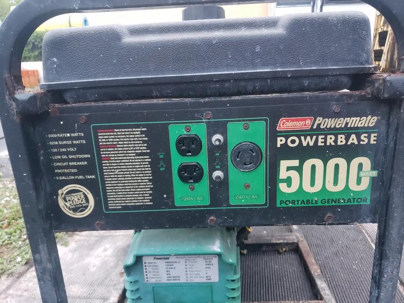 Coleman generator 5000 watt 10hp 5 gallon fuel tank for sale in Golden ...