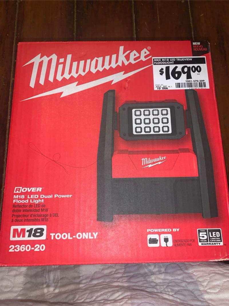 BRAND NEW - MILWAUKEE M18 ROVER LED DUAL POWER FLOOD LIGHT for sale in ...