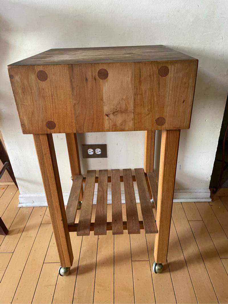 BUTCHER BLOCK TABLE ON CASTERS BY KIMBALL for sale in Romeoville, IL ...