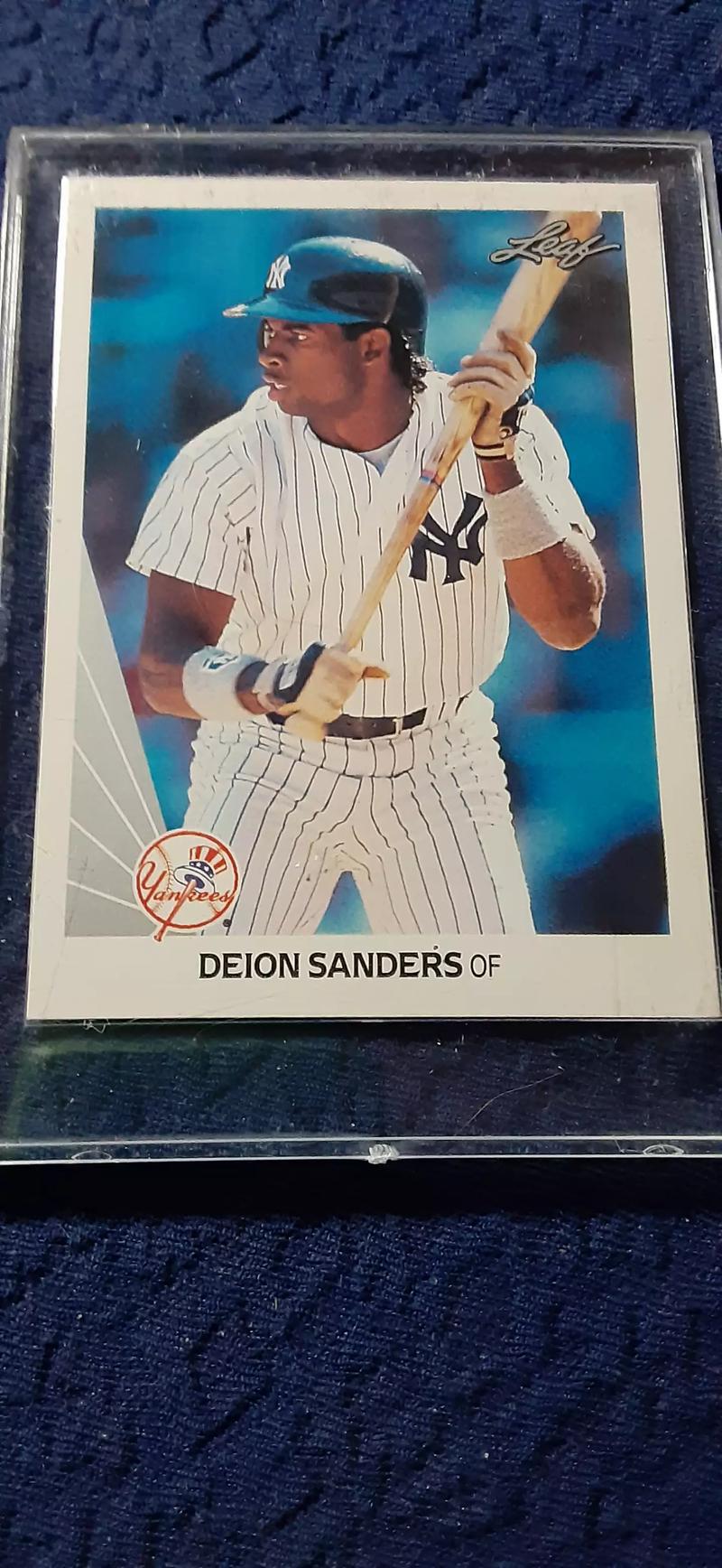 1990 leaf Deion Sanders rookie card New York Yankees for sale in ...