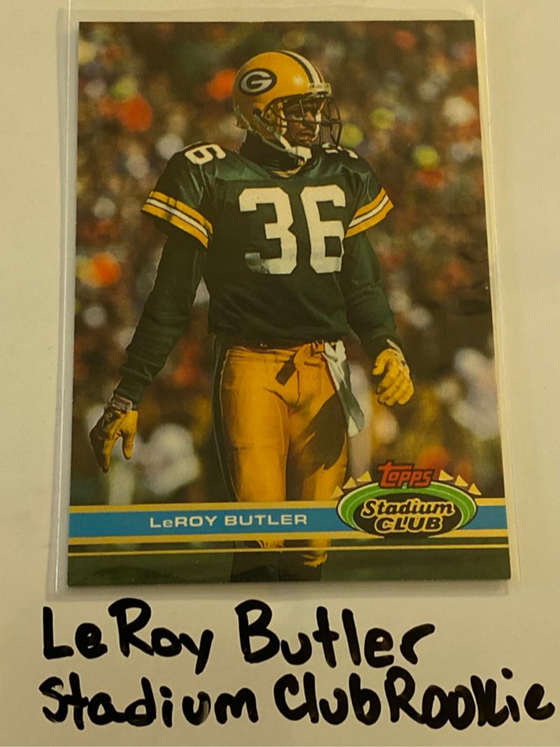LeRoy Butler Green Bay Packers Hall of Fame CB Stadium Club Rookie Card ...