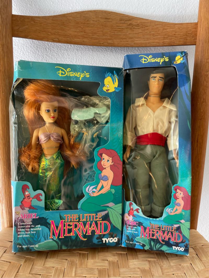 1991 TYCO Disney Ariel And Eric The Little Mermaid Dolls for sale in ...