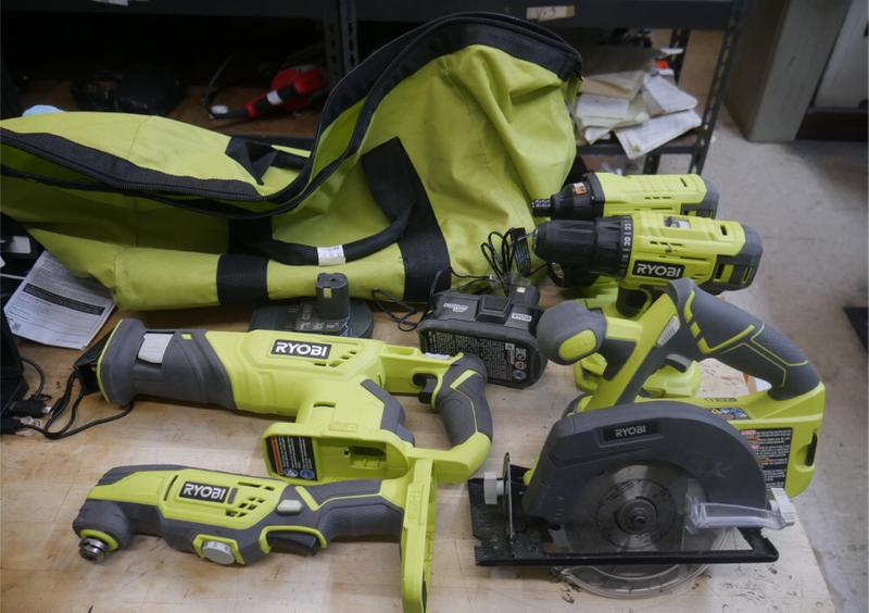 RYOBI COMBO SET OF TOOLS P519VN SAW; P343VN MULTI TOOL; P235AVN DRIVER ...