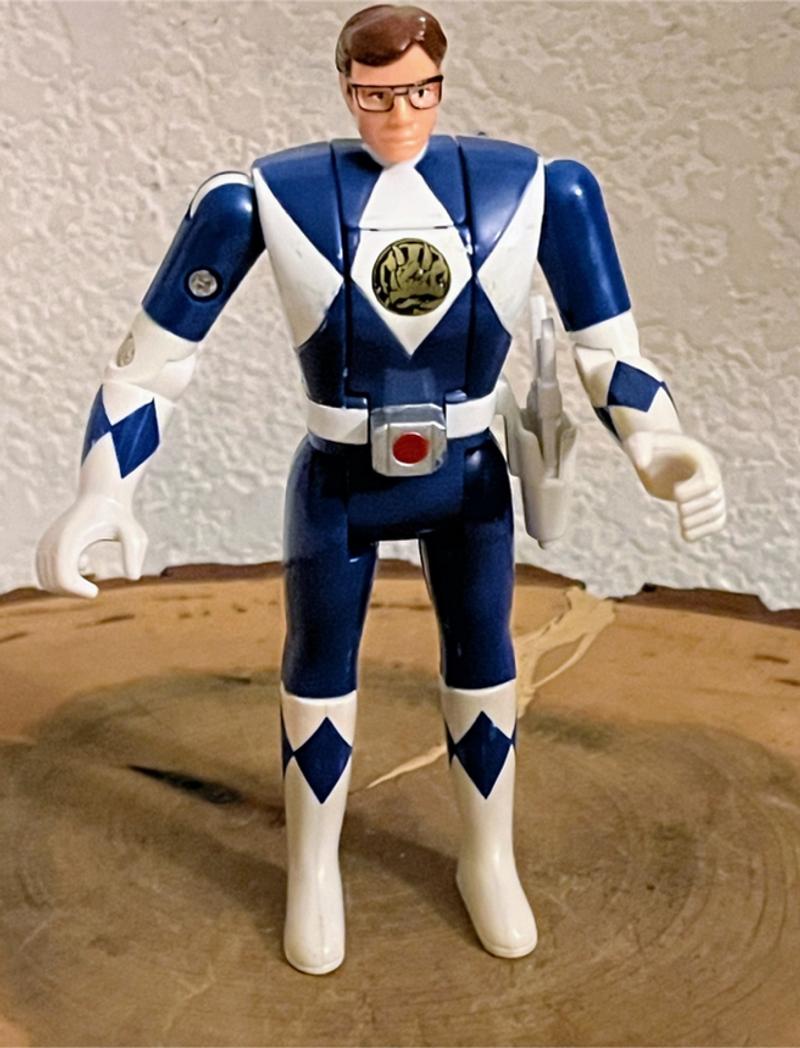 Bandai Power Ranger Blue Flip Head Toy Figure 5 Inch 1993 Vintage for ...
