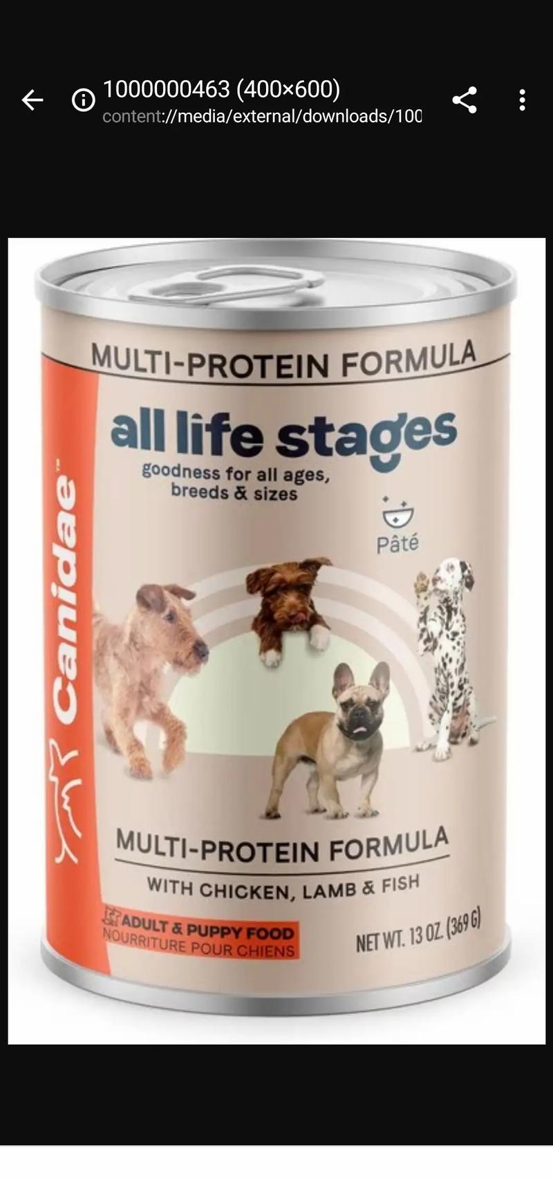 CANIDAE All Life Stages Chicken, Lamb & Fish Formula Canned Dog Food ...
