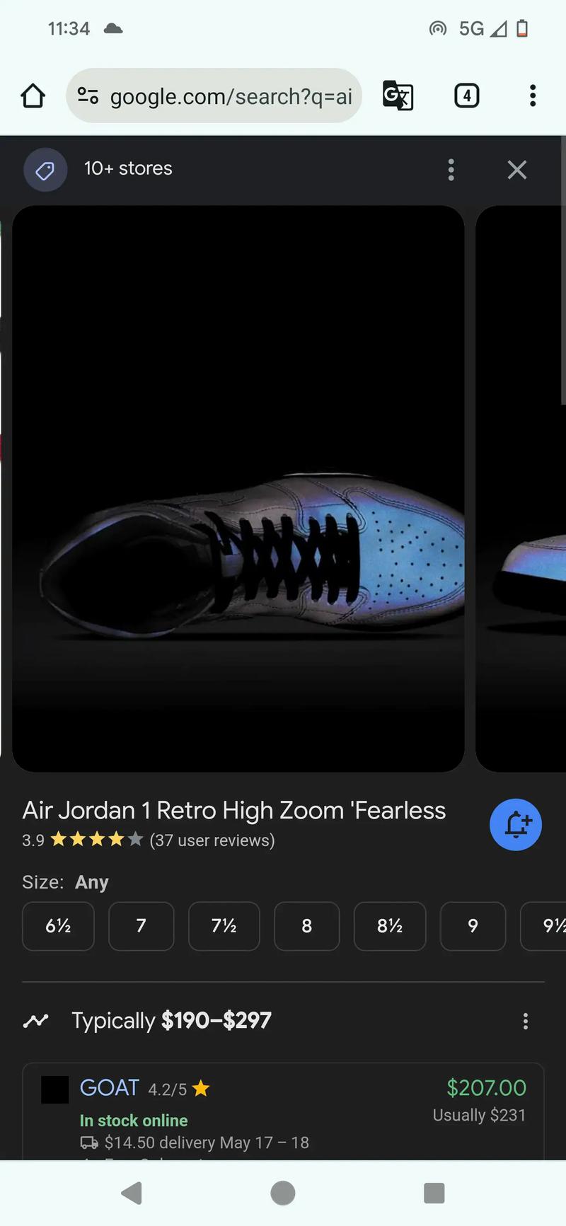 Air Jordan 1 Zoom Fearless for sale in San Jose, CA - 5miles: Buy and Sell