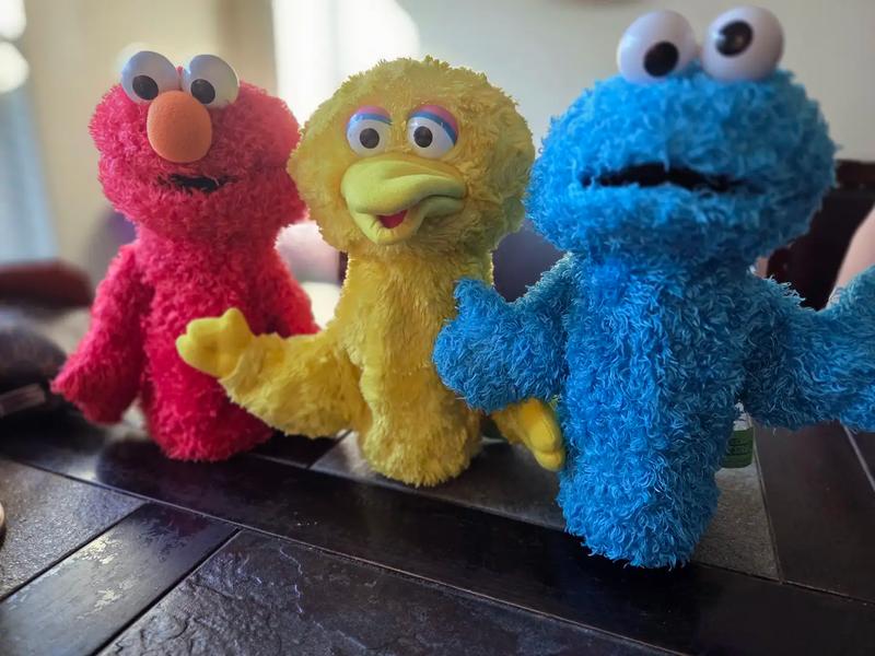 GUND Sesame Street Official 10" Plush Hand Puppets, 2003 Elmo, Big Bird ...